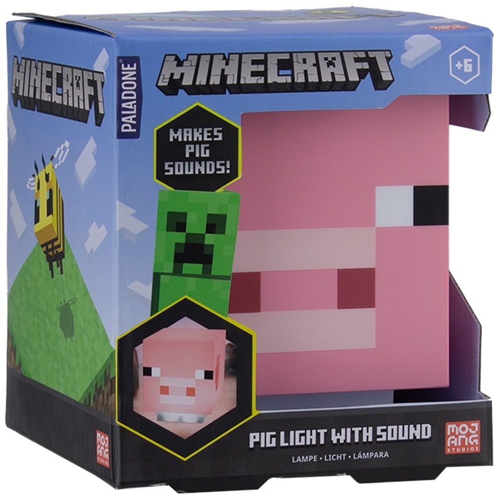 Paladone Minecraft Lampe mit Sound Schwein | Smyths Toys Schweiz