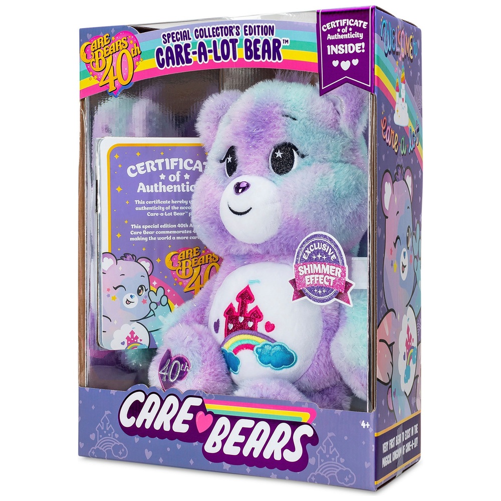 Care Bears 35cm Plush Care A Lot 40th Anniversary Bear Smyths Toys