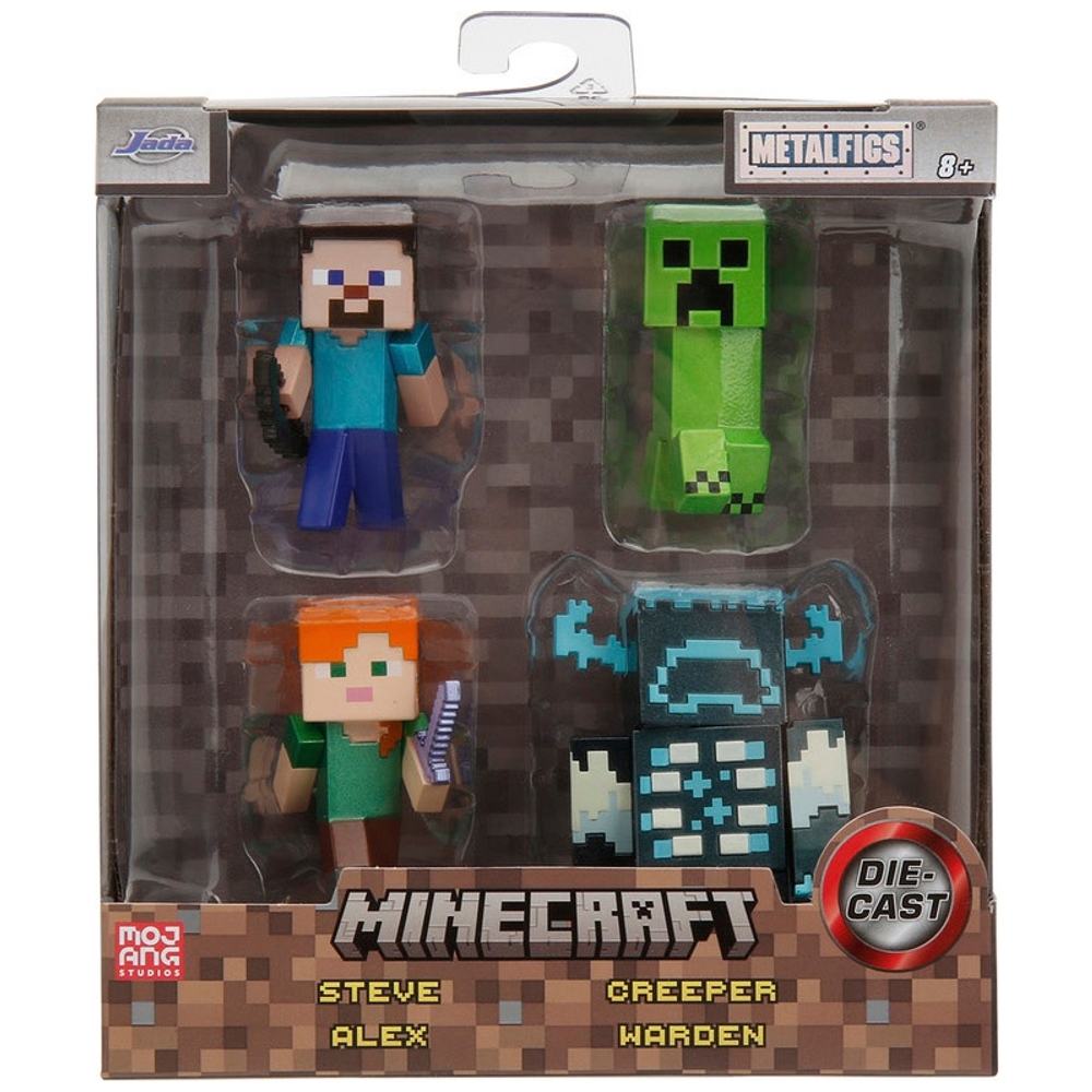 Minecraft Diecast Action Figures 6.3cm 4 Pack | Smyths Toys UK