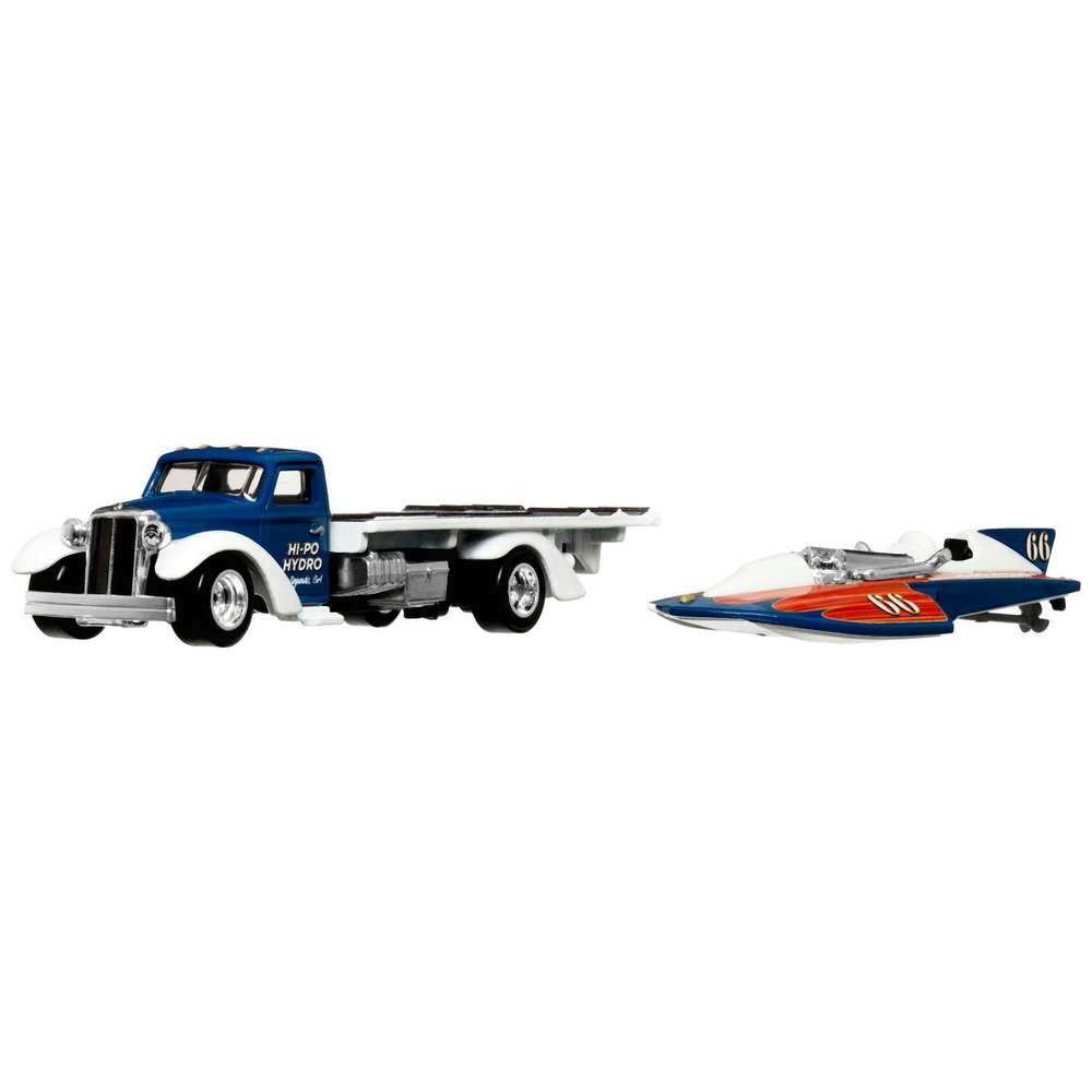 Hot Wheels Team Transport Fahrzeuge Truck mit Anhänger und Race Car ...