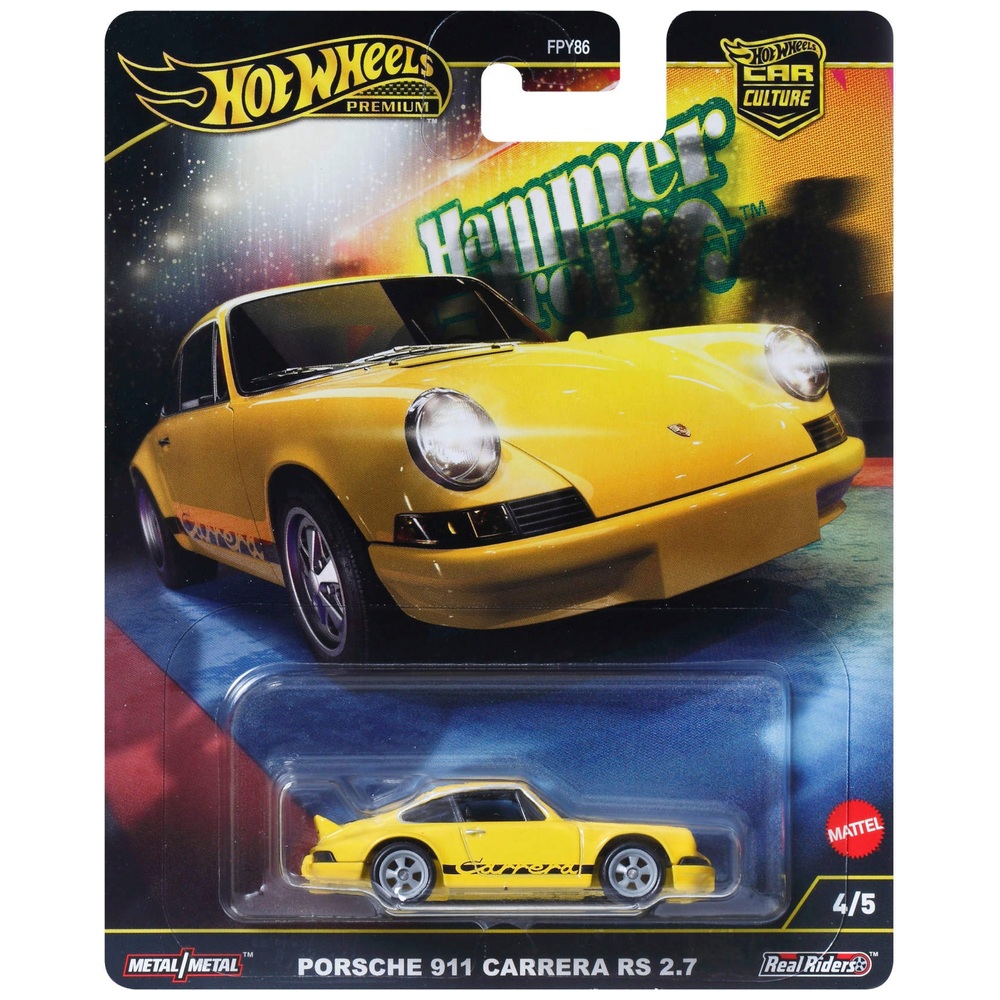 Hot Wheels Premium Car Culture Hammer Drop Porsche 911 Carrera RS 2.7 1 ...