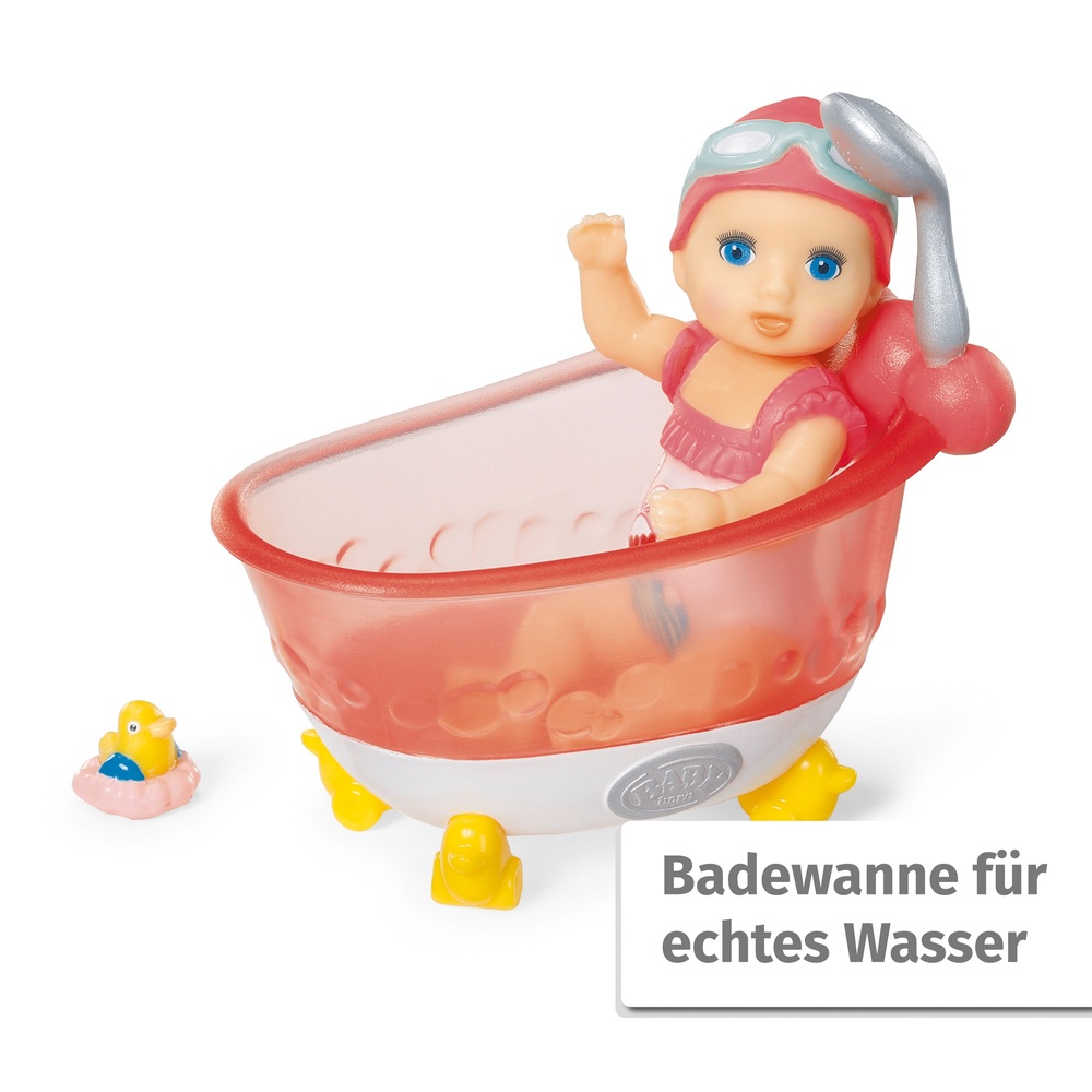 BABY born Minis Püppchen Amy mit Badewanne Set 6,5 cm | Smyths Toys Schweiz
