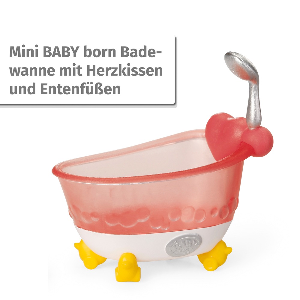 BABY born Minis Püppchen Amy mit Badewanne Set 6,5 cm | Smyths Toys Schweiz