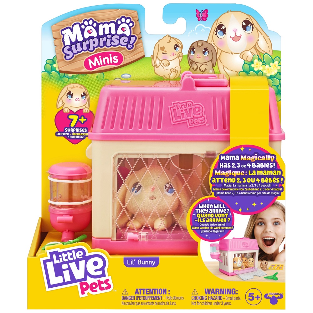 Little Live Pets Mama Surprise Minis Lil Bunny Plush Toy Playset