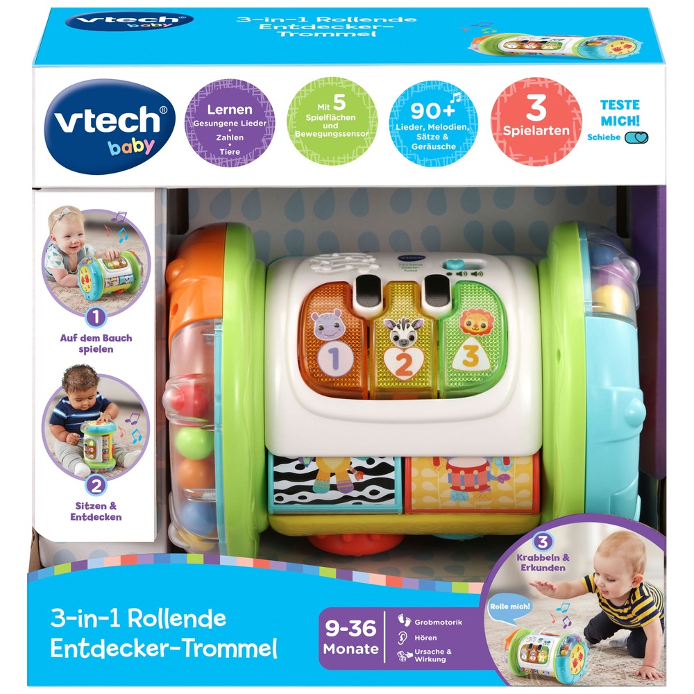 VTech 3-in-1 Rollende Entdecker-Trommel | Smyths Toys Deutschland