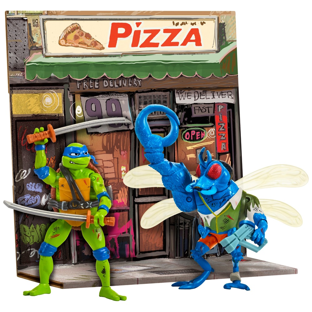 Teenage Mutant Ninja Turtles Mutant Mayhem Figuren Leonardo vs Superfly ...