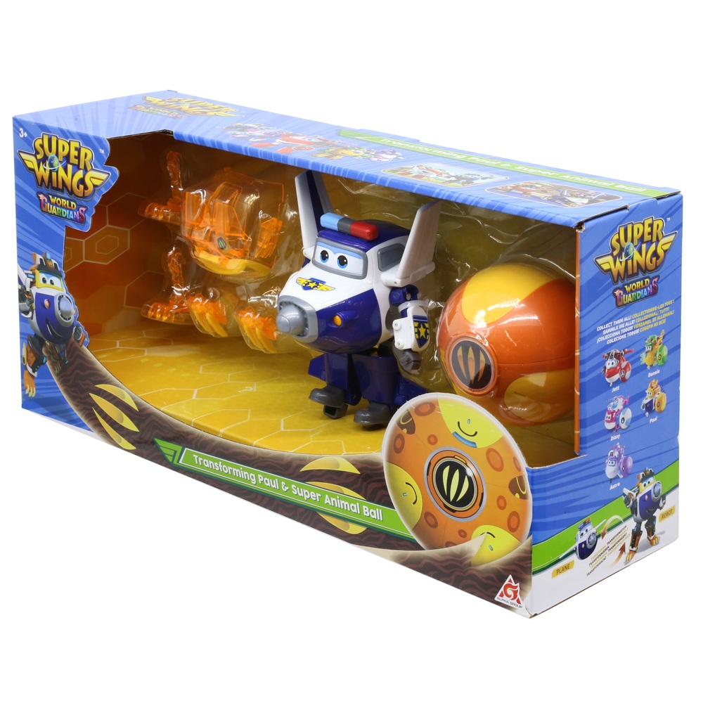 Super Wings Transforming Paul Figur mit Animal Ball | Smyths Toys Schweiz