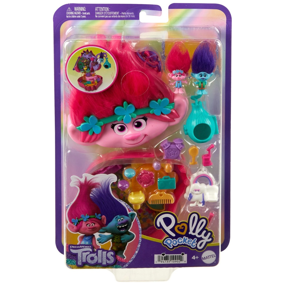 Polly Pocket Trolls Schatulle mit Poppy und Branch | Smyths Toys Österreich
