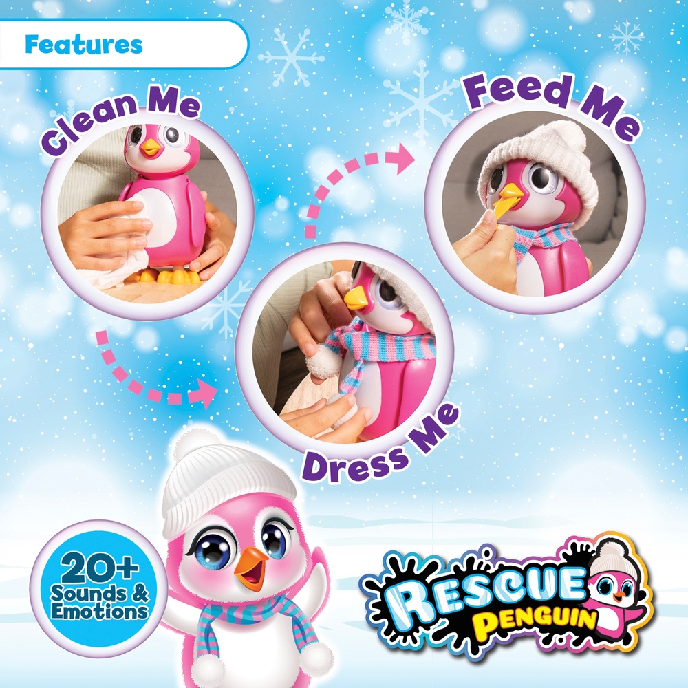 Rescue Penguin Interactive Pet - Pink | Smyths Toys UK
