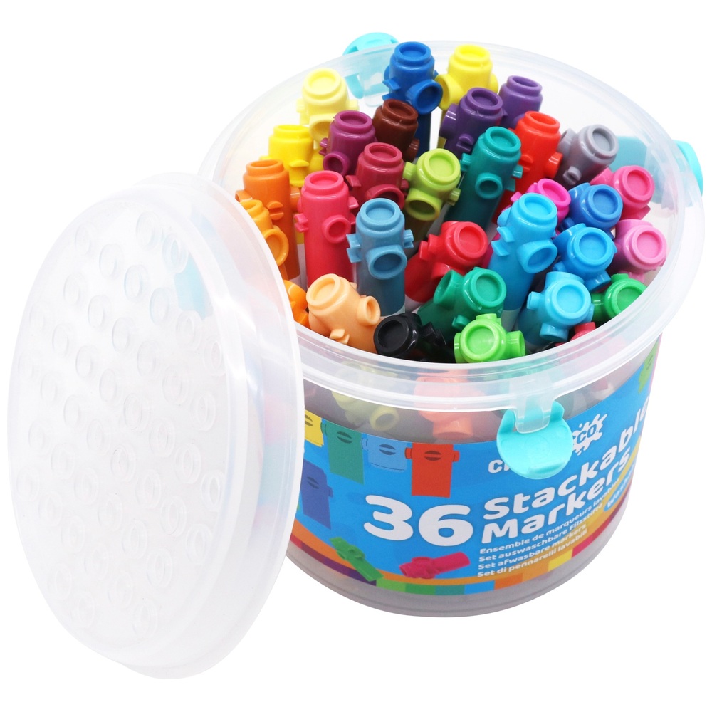 Crafty Co. Washable Markers with Storage Case Set 36 Piece | Smyths Toys UK