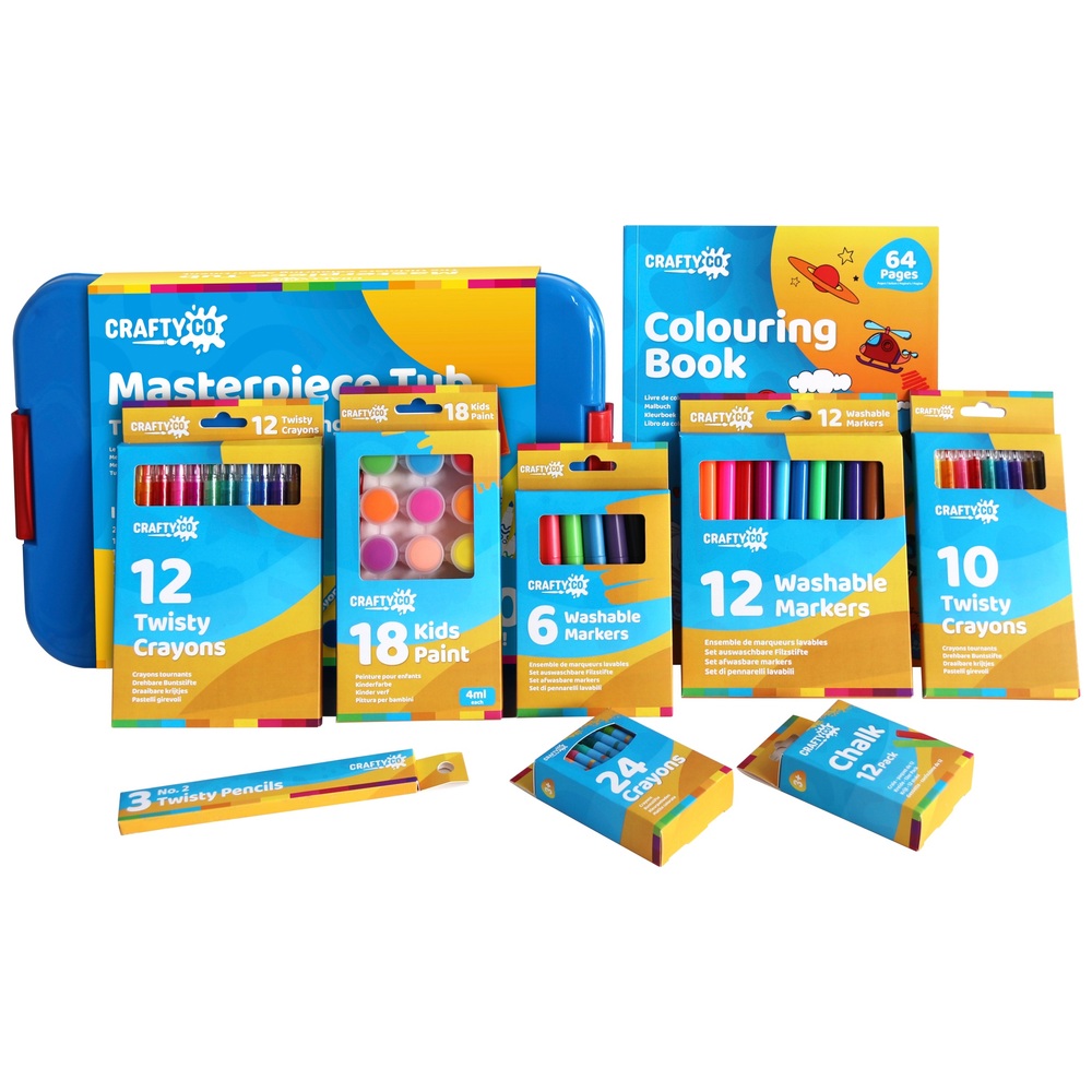 Crafty Co.Ultimate Colouring Collection Masterpiece Tub Art Set 90 ...