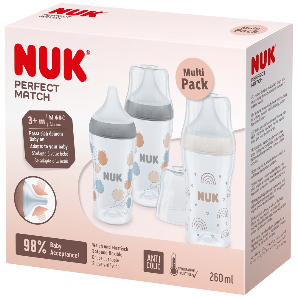 NUK Perfect Match 3er Flaschen Set | Smyths Toys Schweiz