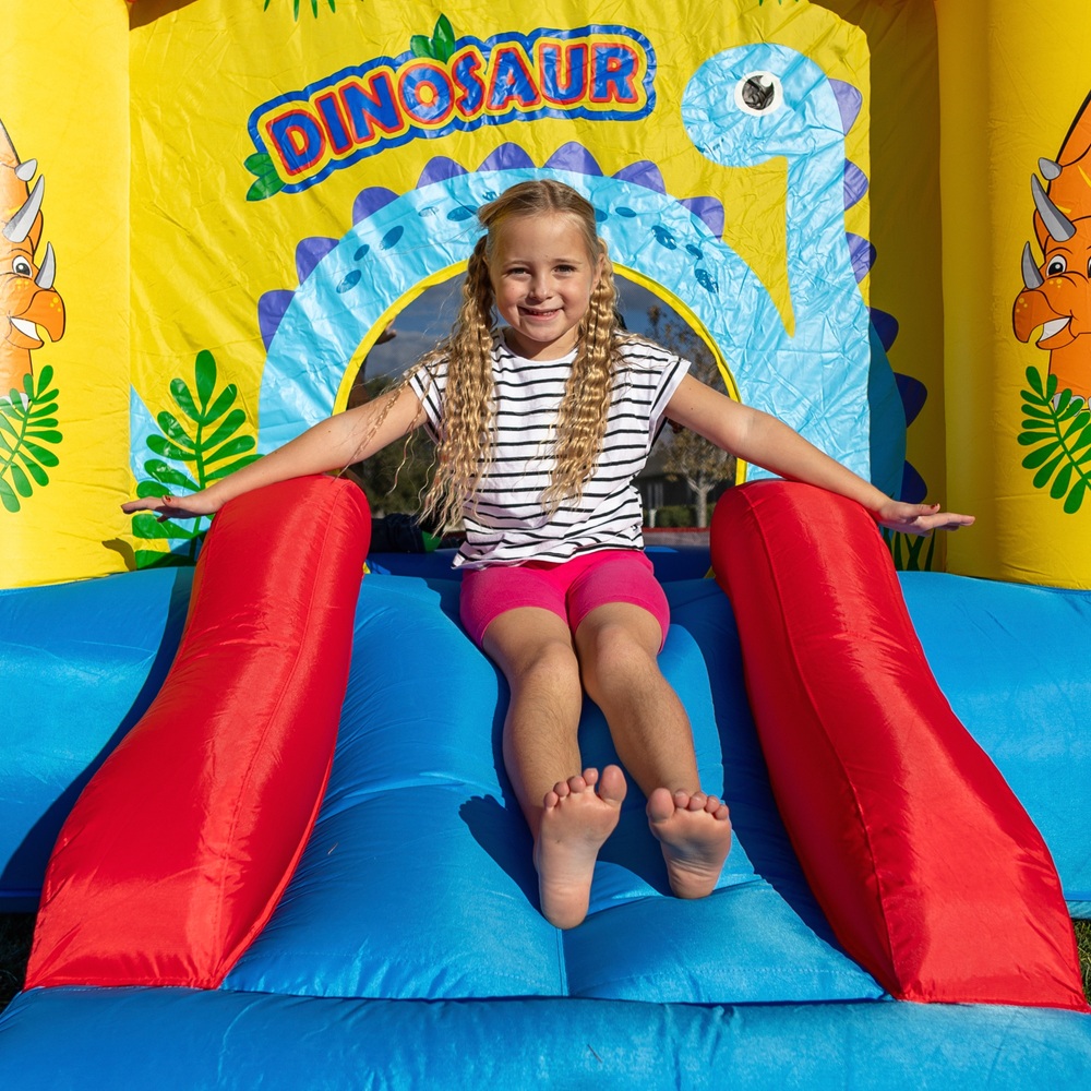Dinosaur Slide and Hoop Bouncer | Smyths Toys UK