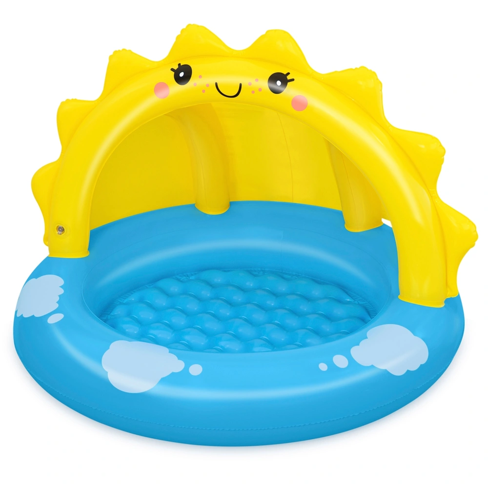 Inflatable Kid Pool Large Inflatable Swimming Pool With Canopy, 150”