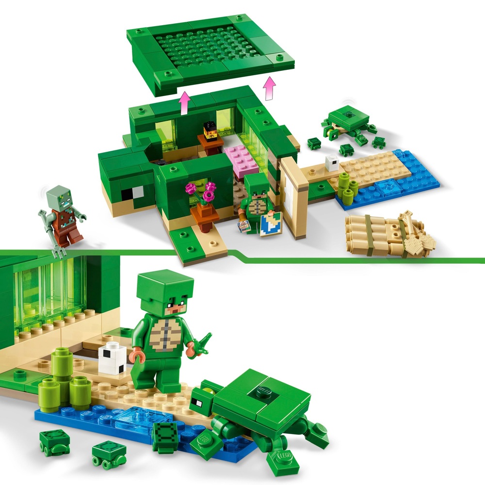 LEGO Minecraft 21254 House The Turtle Beach House Set | Smyths Toys UK