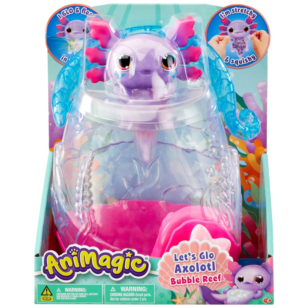 Animagic Let's Glo Axolotl Bubble Reef Set | Smyths Toys UK