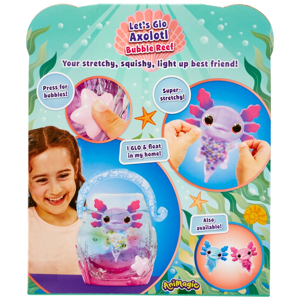 Animagic Let's Glo Axolotl Bubble Reef Set | Smyths Toys UK