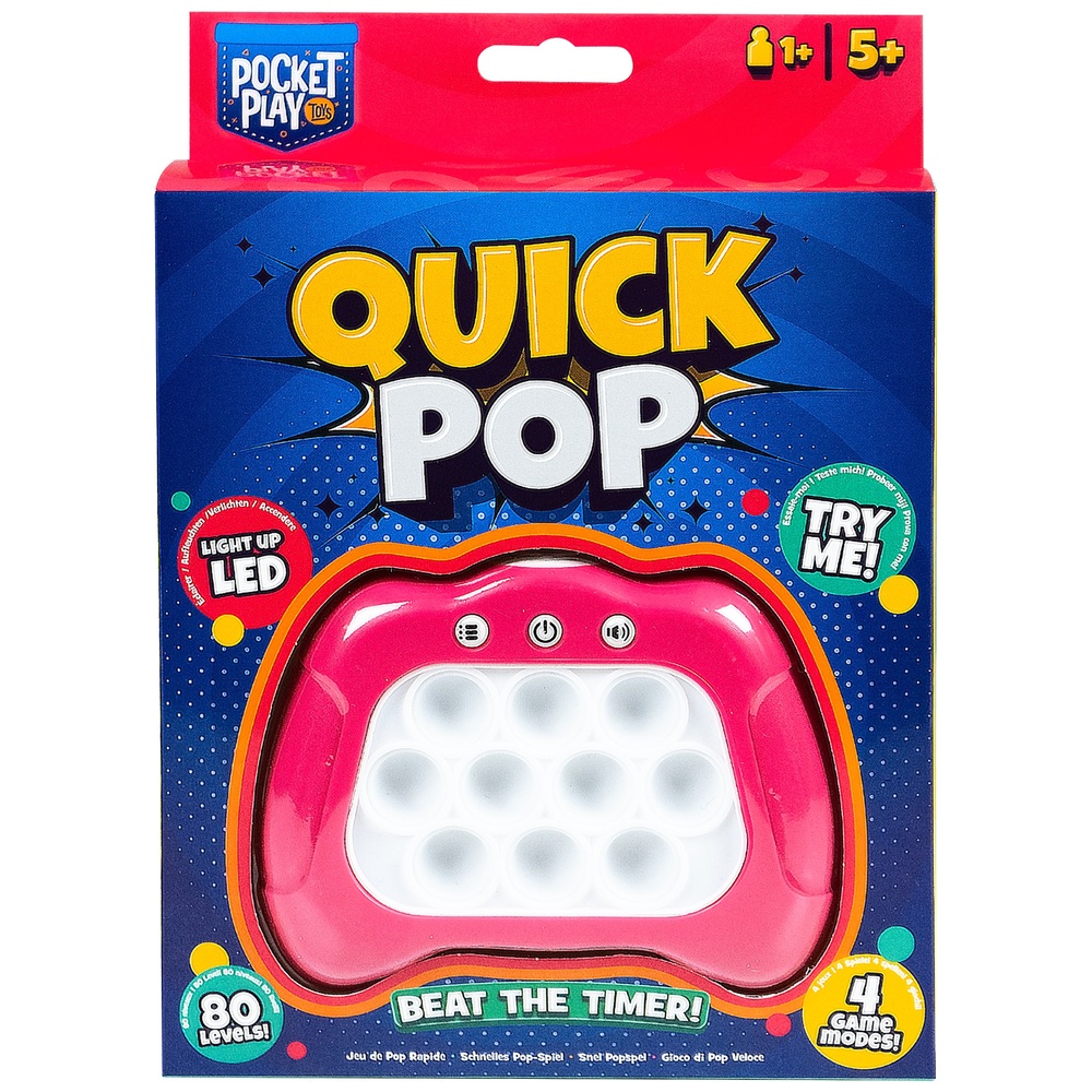 Pocket Play Quick Pop Fidget Toy Pop It Memory Spiel mit Licht und ...