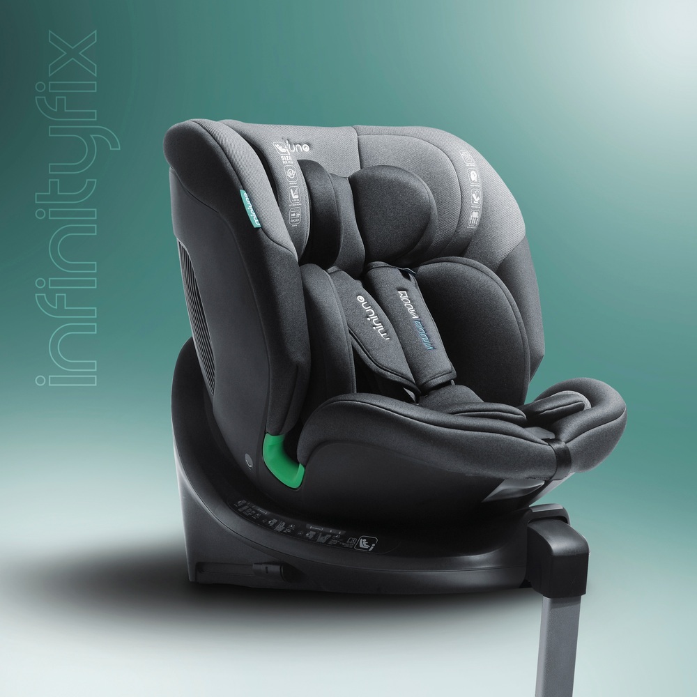 miniuno Kindersitz InfinityFix i-Size Isofix mitwachsender Autositz ...