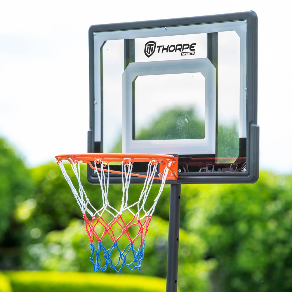Thorpe Sports Basketball Hoop Stand Portable 48 Backboard 155cm to 210cm Smyths Toys UK