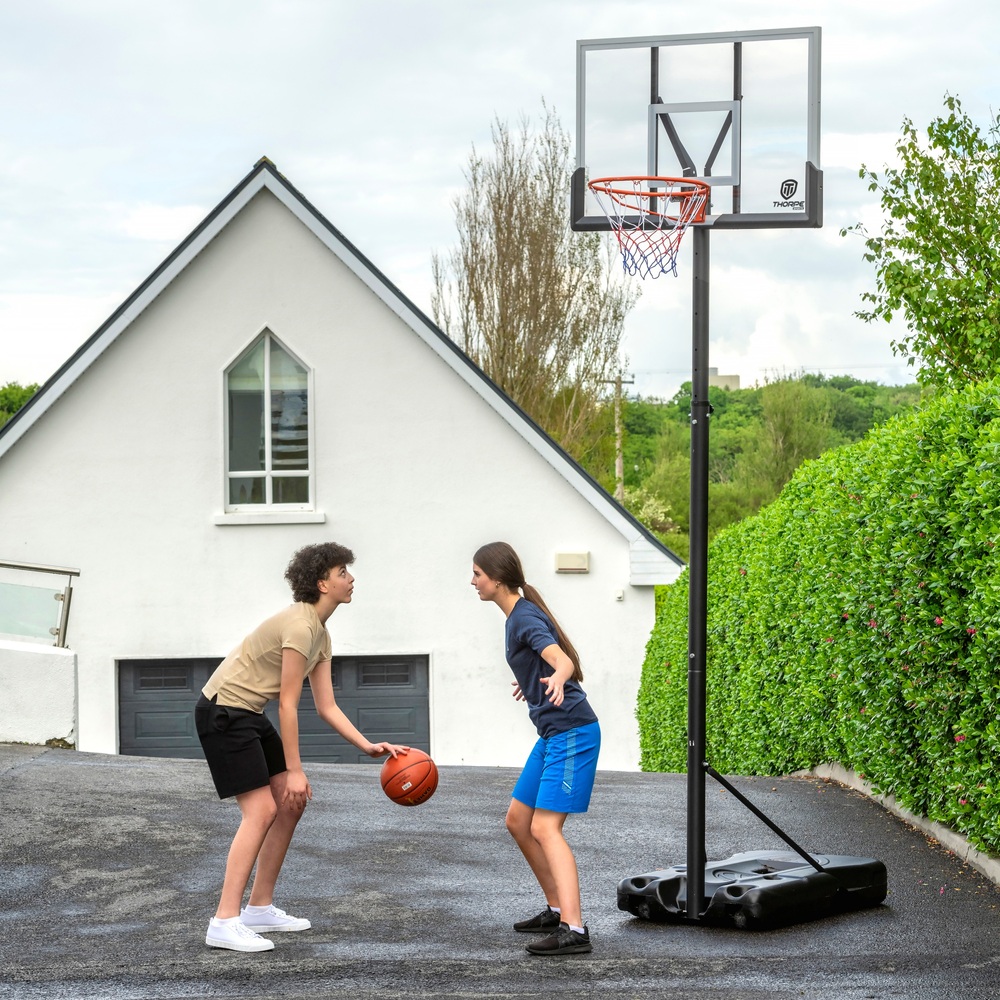 235 - 305cm Thorpe Sports Basketball Stand with 48" Backboard | Smyths ...