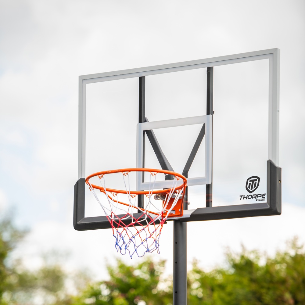 Thorpe Sports Basketball Hoop Stand Portable 48 Backboard 235cm to 305cm