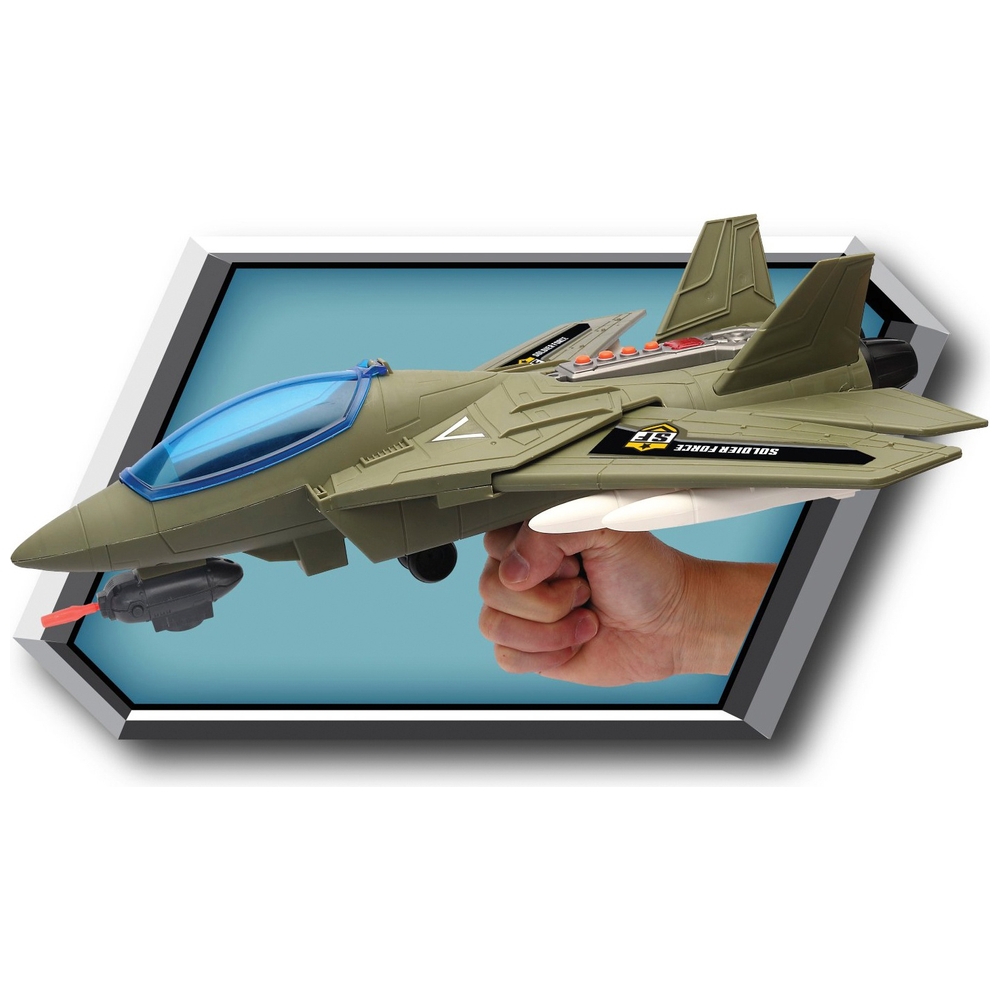 Soldier Force Playset Stealth Battle Wing Jet with Lights and Sounds ...