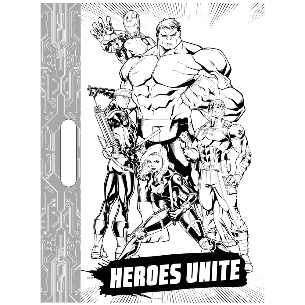 Marvel Avengers Hulk Giant Colouring Pages Book with 50 Stickers ...