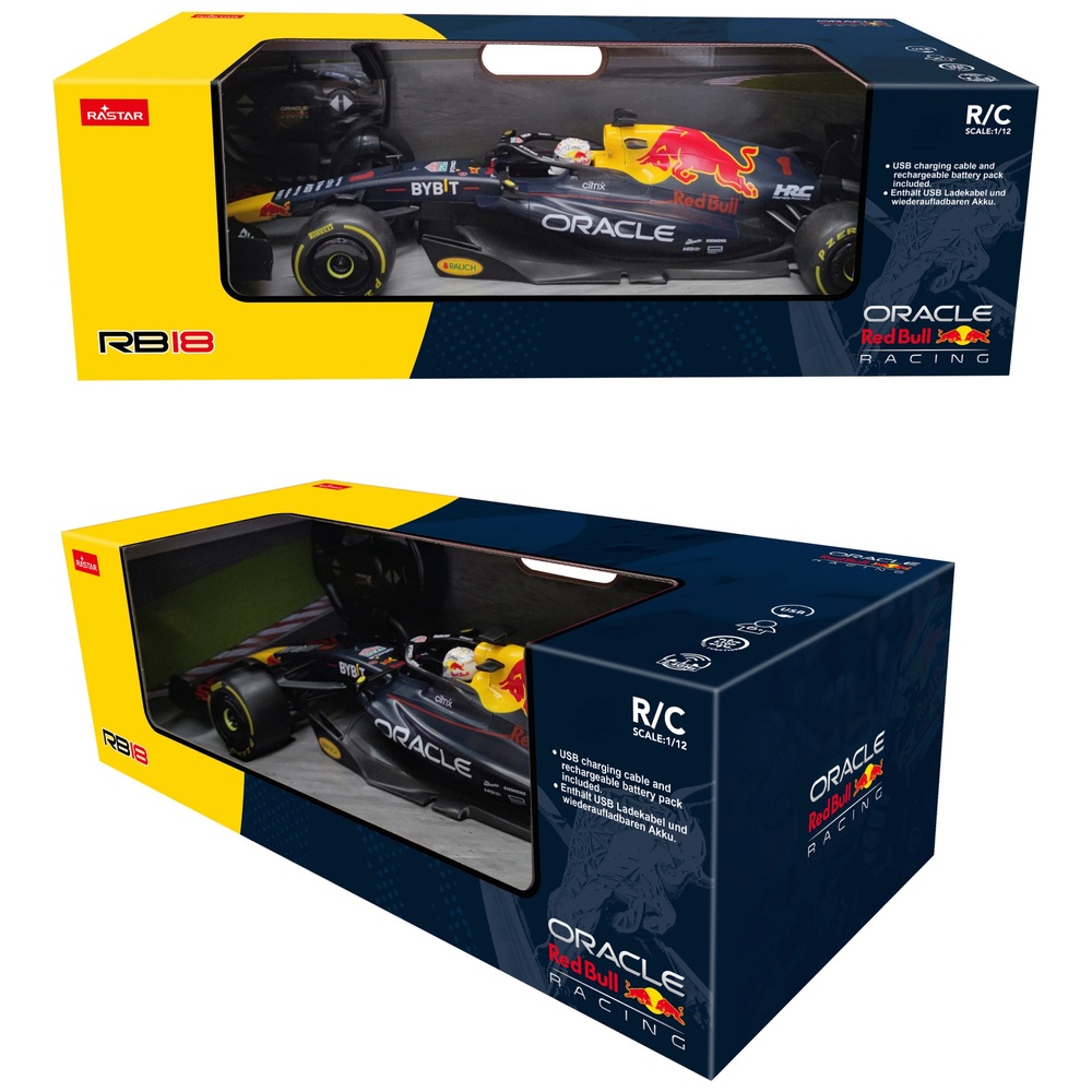 Ferngesteuertes Auto Oracle Red Bull RB 18 1:12 schwarz | Smyths Toys ...