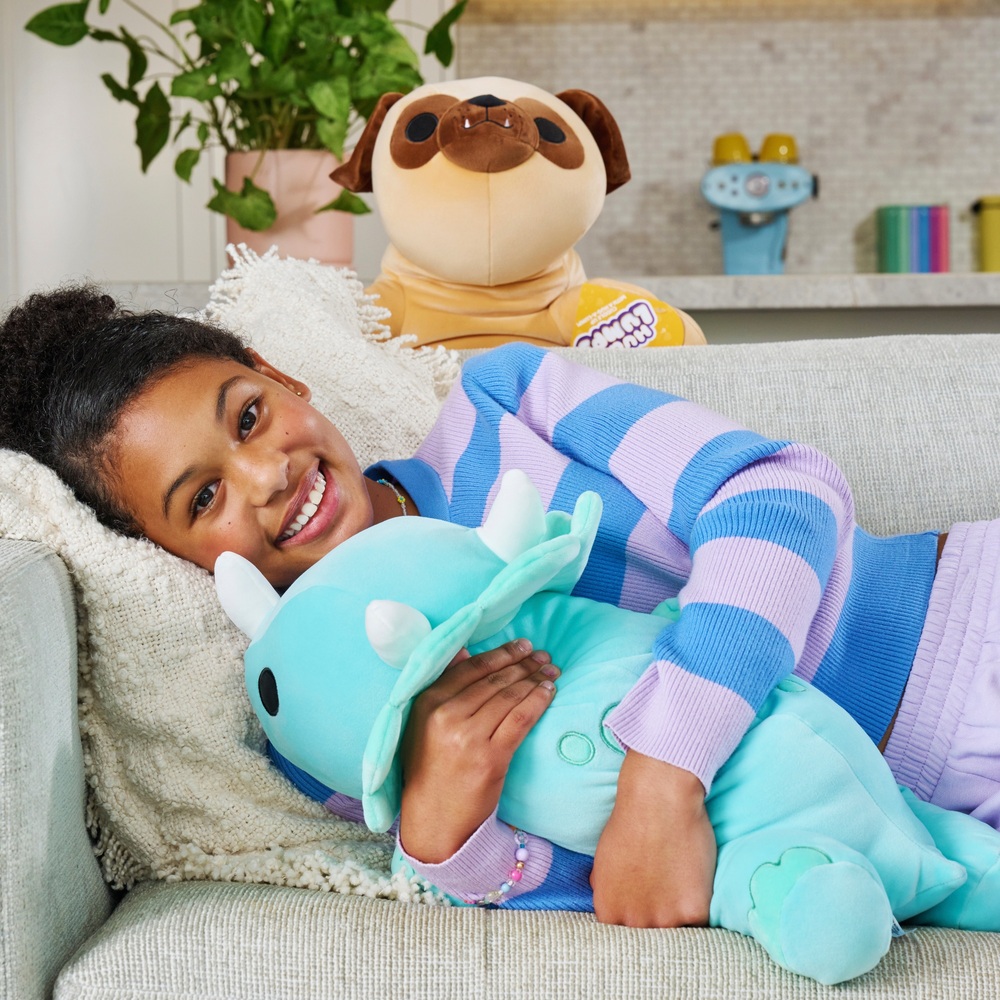 Hug-A-Lumps Delilah the Dinosaur Weighted Soft Toy by ZURU | Smyths Toys UK