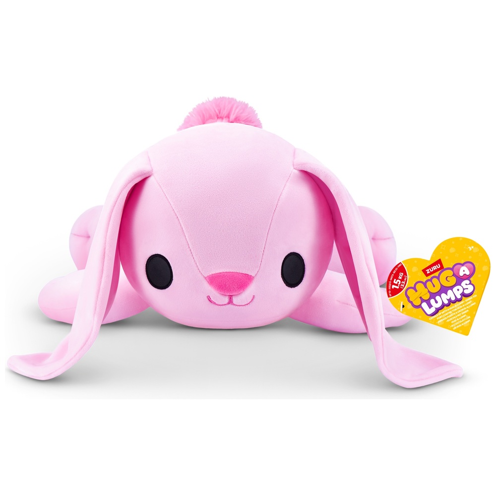 Hug-A-Lumps Hazel the Pink Bunny Weighted Soft Toy by ZURU | Smyths Toys UK