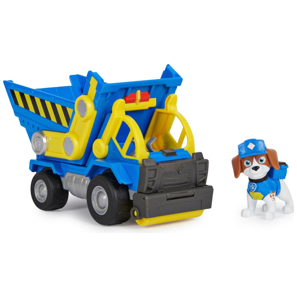 PAW Patrol Rubble und Crew Wheeler Figur mit Muldenkipper Fahrzeug ... PAW Patrol Rubble und Crew Wheeler Figur mit Muldenkipper Fahrzeug ...