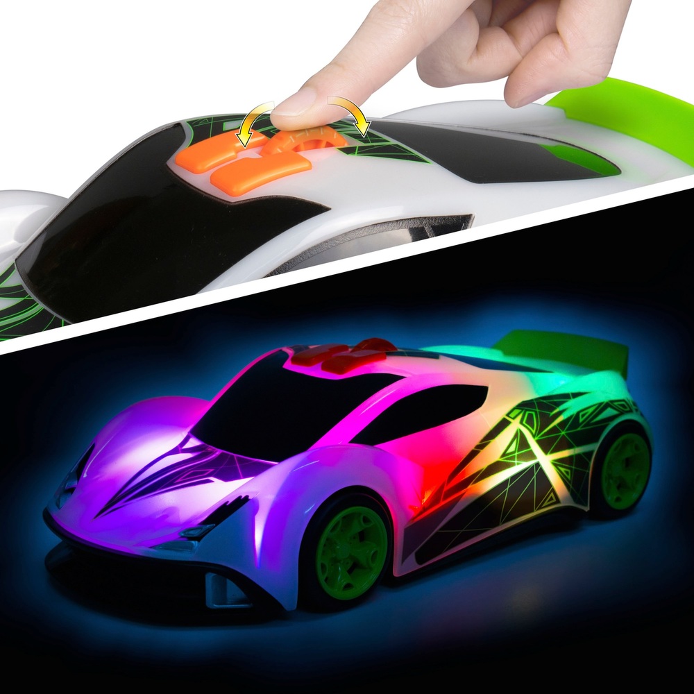 Super Wheelz Lights & Sounds Neon Zoom Race Car | Smyths Toys UK
