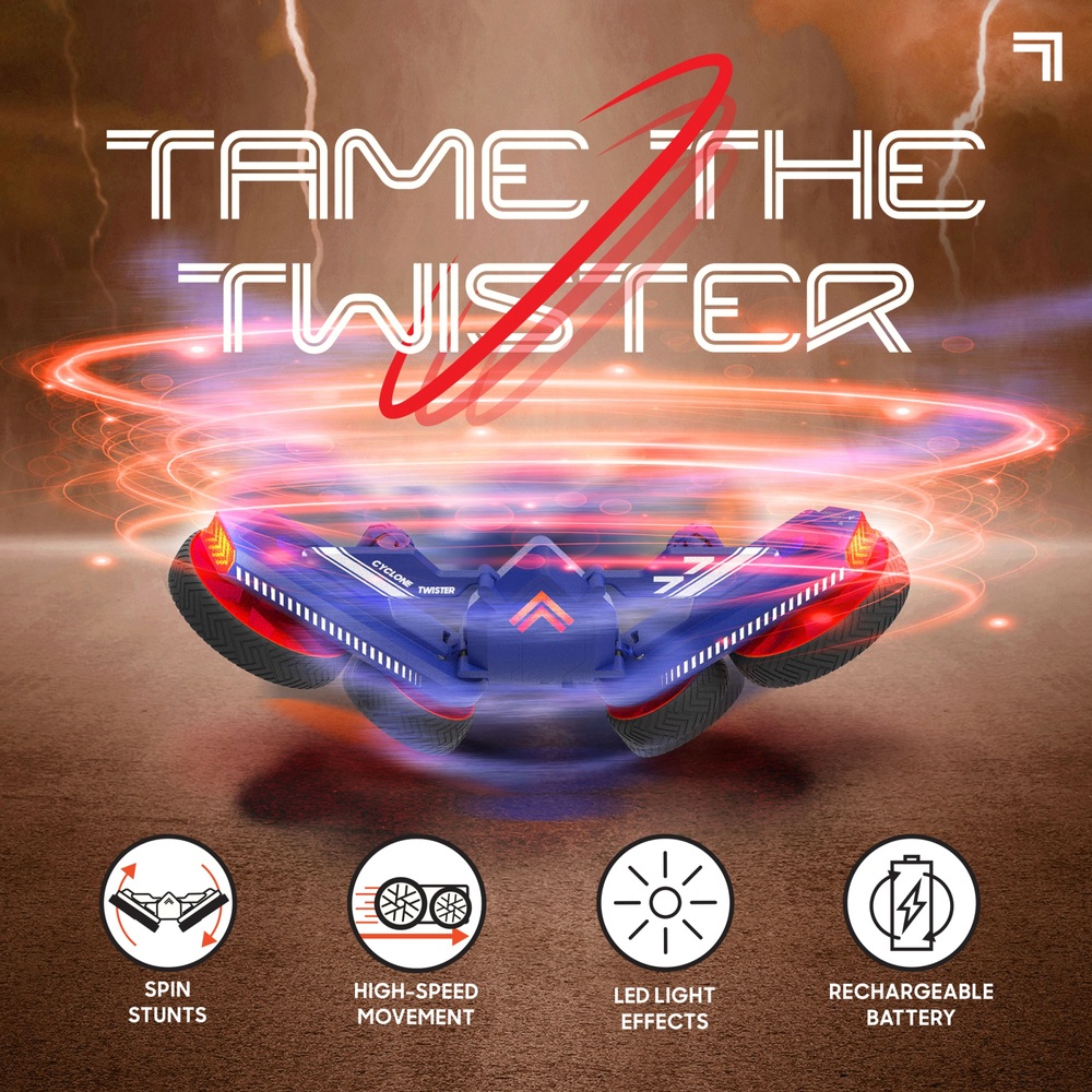 Sharper Image Remote Control Cyclone Twister Stunt Car | Smyths Toys UK