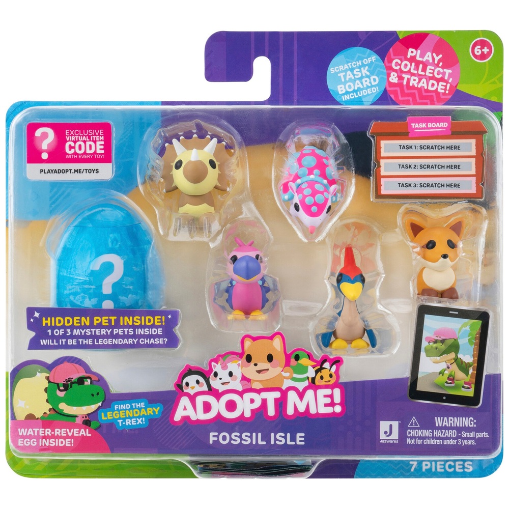 Adopt Me! Figuren Fossil Isle 6er Set mit Überraschungsei | Smyths Toys ...