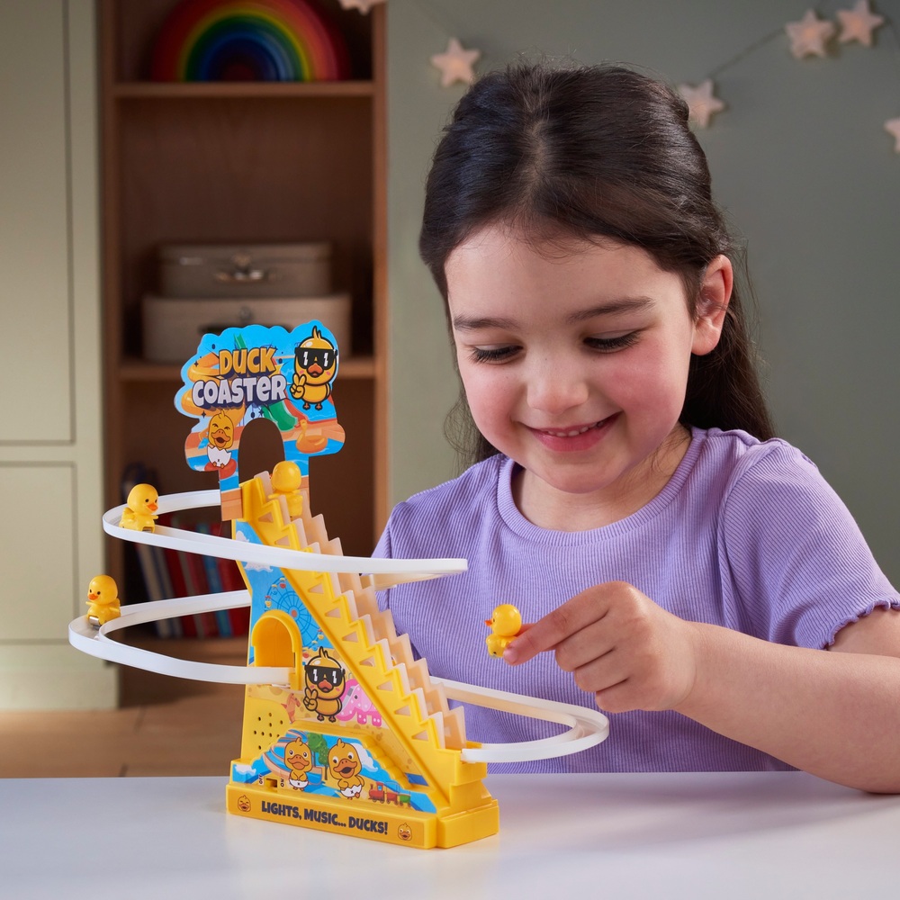 Pocket Play Enten Spielzeug Duck Coaster Küken Achterbahn mit Licht und ...