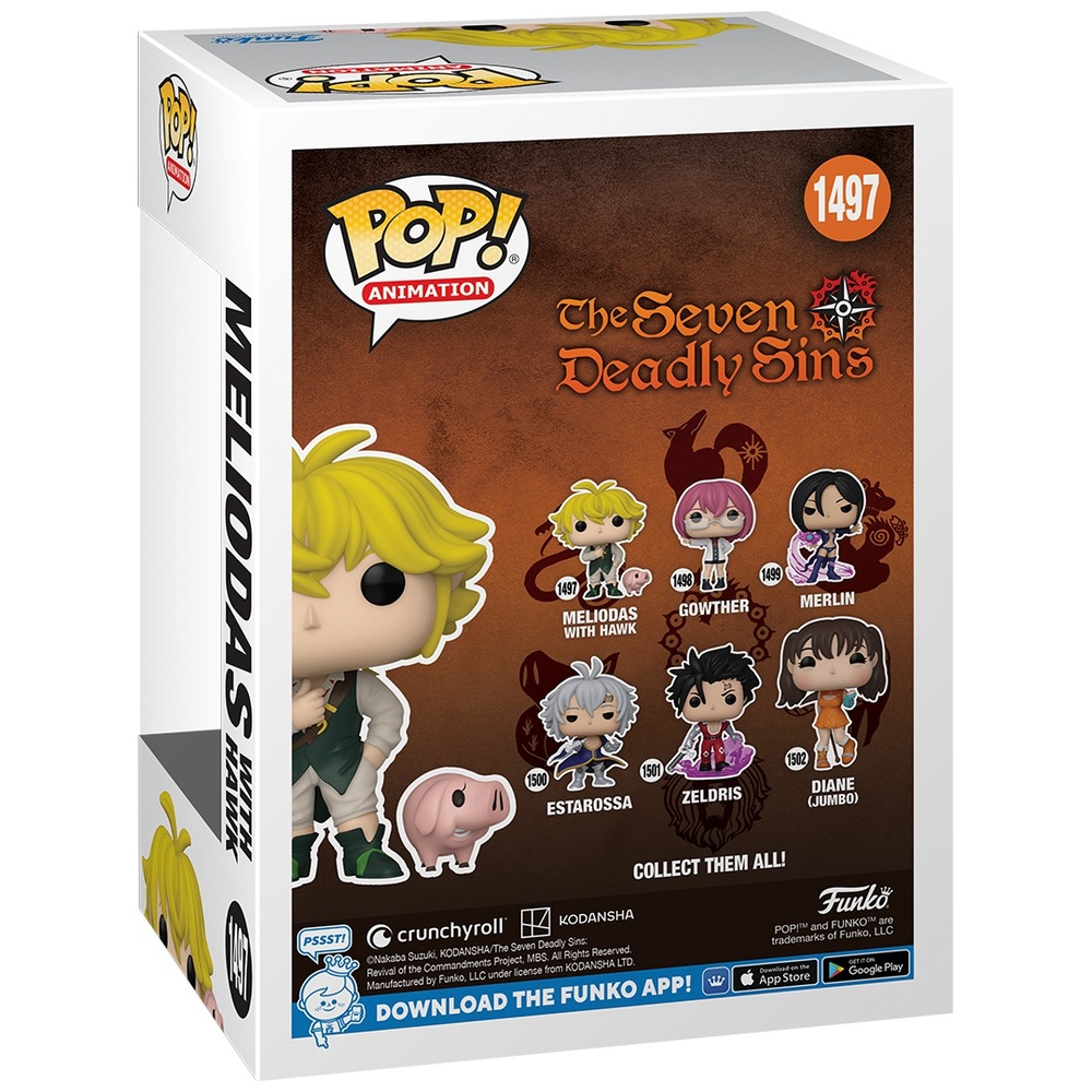 Funko POP! Figur 1497 The Seven Deadly Sins Meliodas mit Hawk | Smyths ...