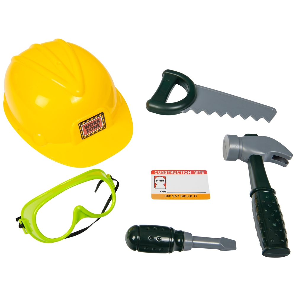 Construction Worker Costume and Accessories Dress-Up Set | Smyths Toys ...