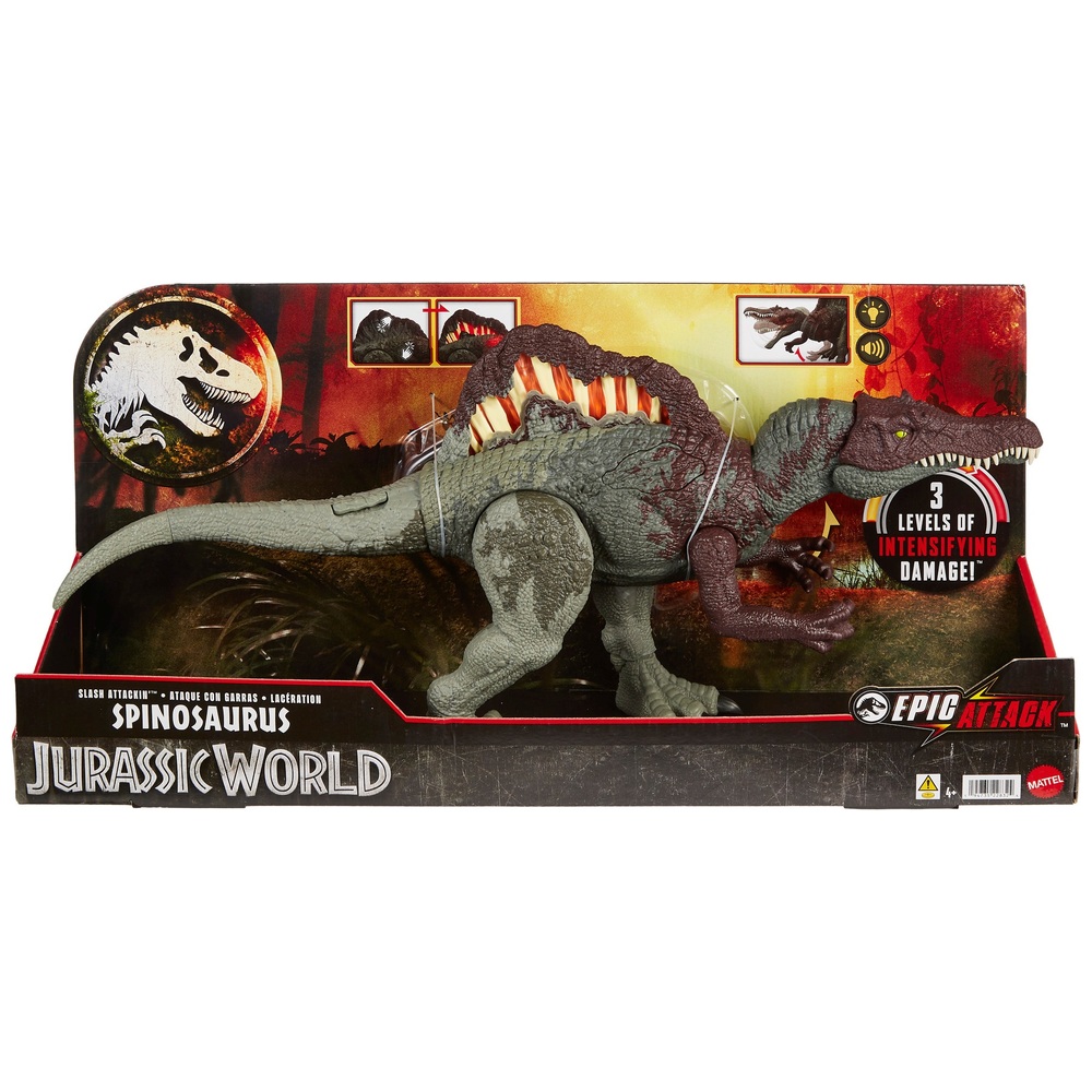 Jurassic World Dinosaur Action Figure Slash Attackin' Spinosaurus ...