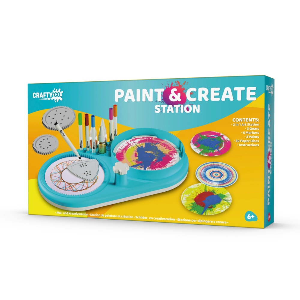 Crafty Co. Spin Art Spiral Paint & Create Station | Smyths Toys Ireland