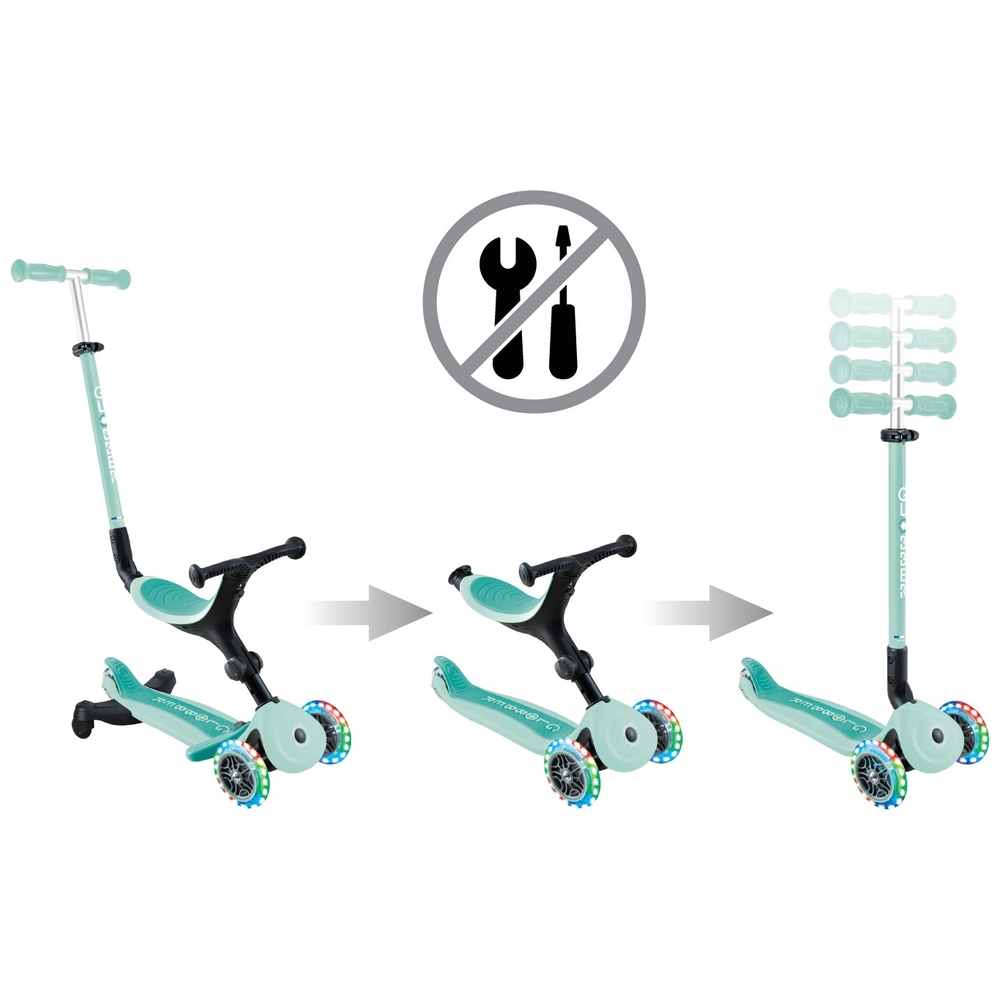 Globber 3-in-1 Roller GO UP ACTIVE LIGHTS Scooter 360 Dreirad und ...
