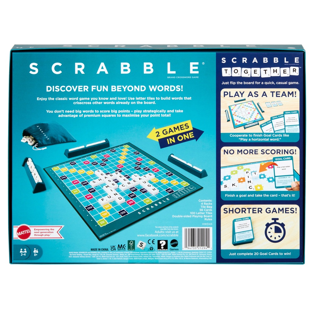 Scrabble Classic Refresh Board Game | Smyths Toys UK