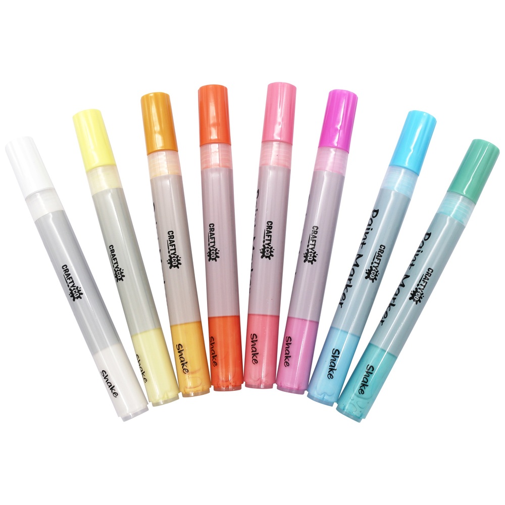 Crafty Co. Waterbase Pastel Paint Markers 8 Pack | Smyths Toys UK