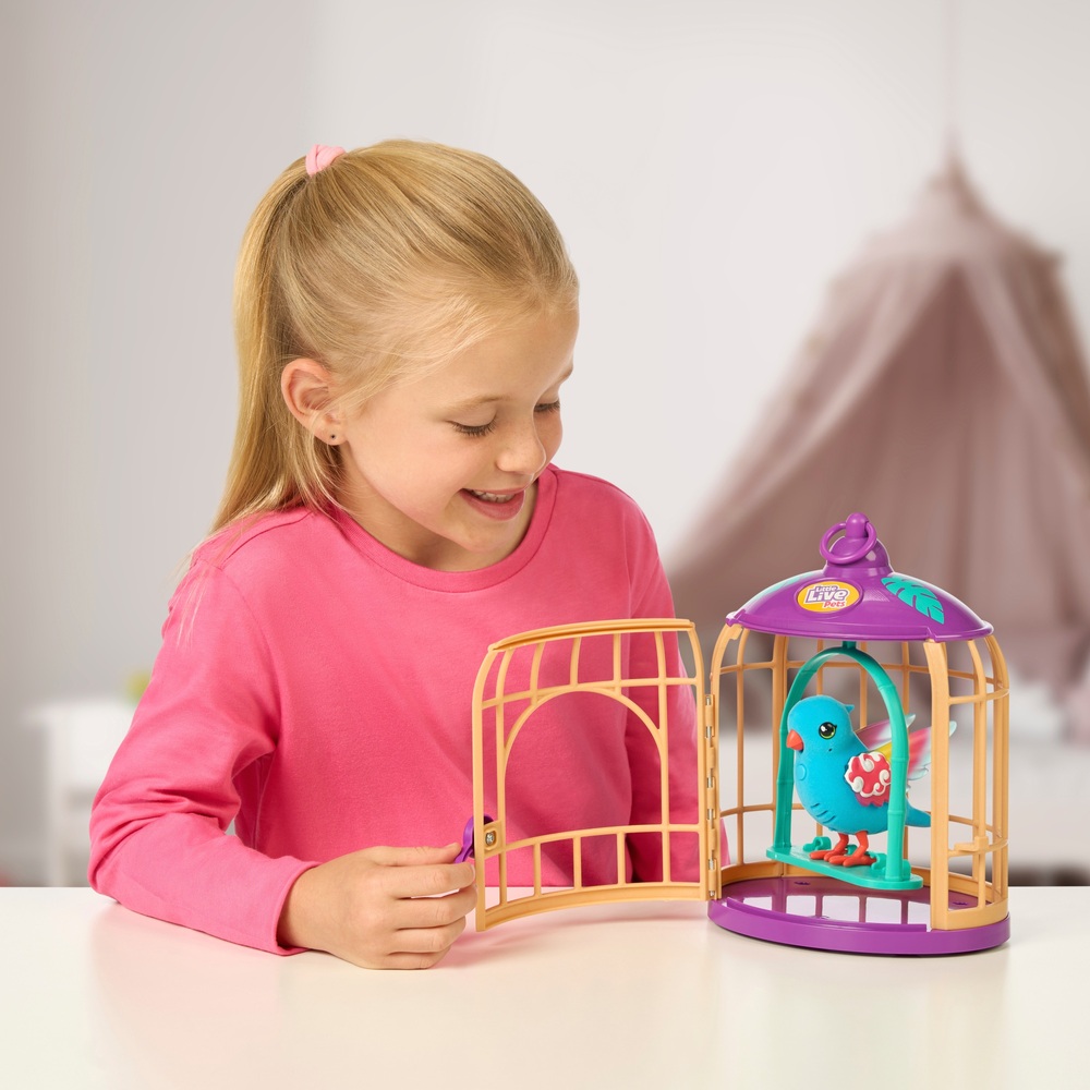 Little Live Pets Sweet Safari Vogel Pango mit Käfig | Smyths Toys ...