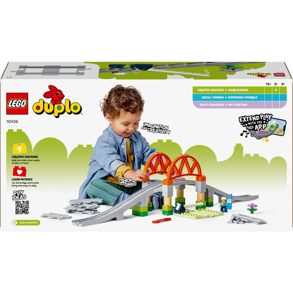 LEGO DUPLO 10426 Eisenbahnbrücke und Schienen Erweiterungsset | Smyths ...