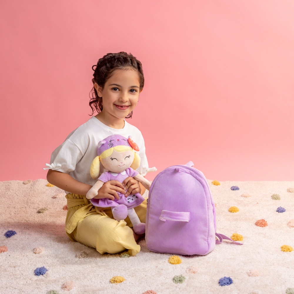 Ivy & Lily Plush Backpack and Rag Doll Purple 30cm | Smyths Toys UK