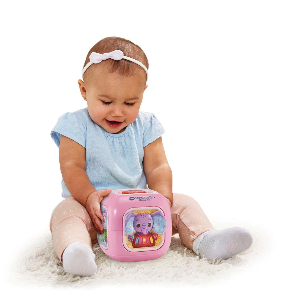 VTech Baby Sensory Sounds Musical Cube Pink | Smyths Toys Ireland
