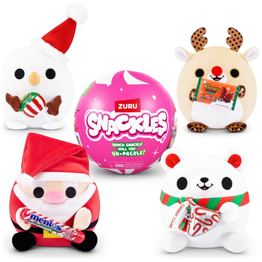 Snackles by ZURU Christmas Edition Plush 13cm Assortment | Smyths Toys UK