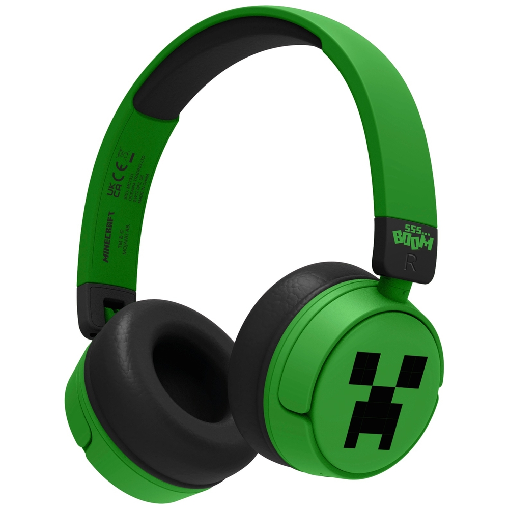 Minecraft Creeper Kids' Wireless Bluetooth Headphones | Smyths Toys UK