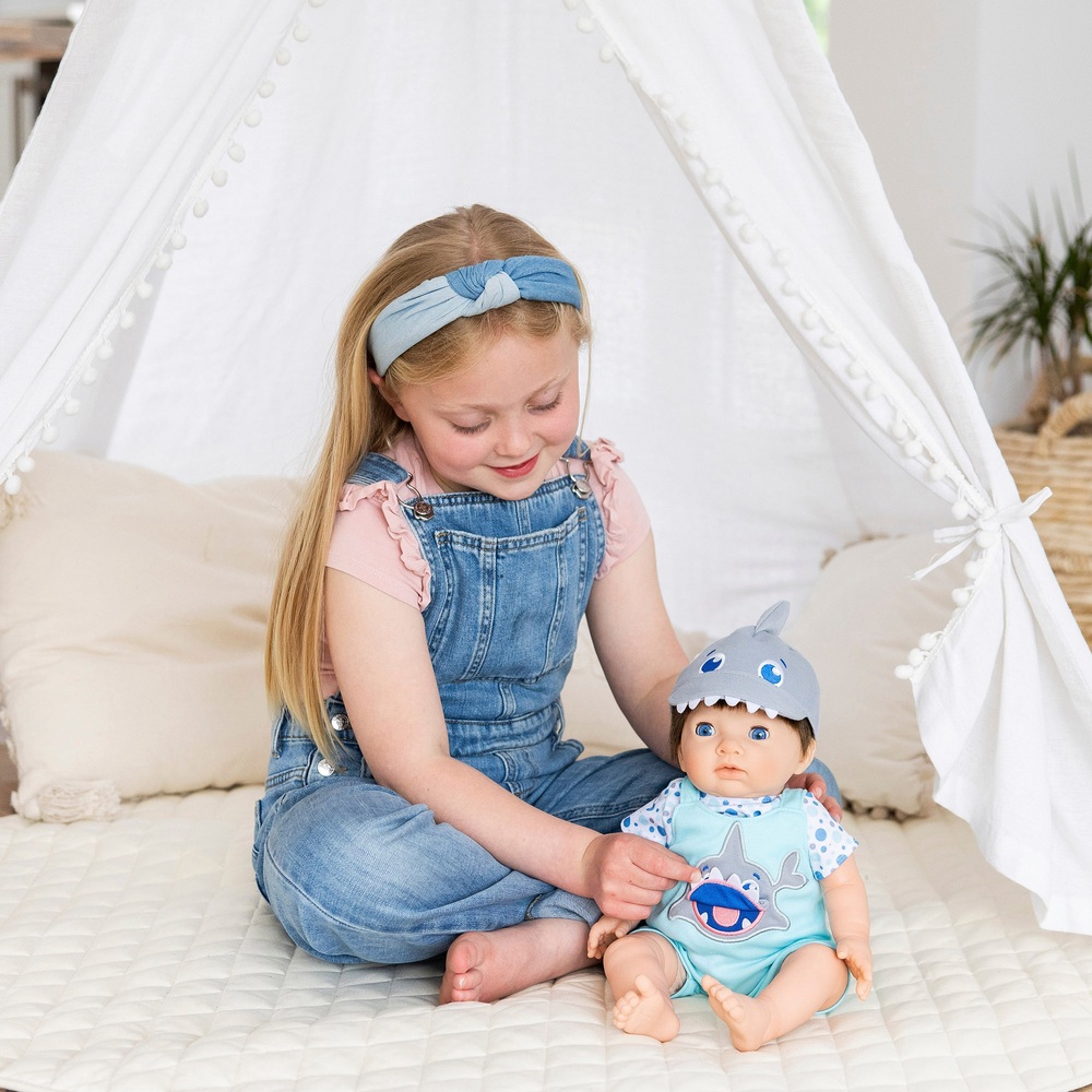 Tiny Treasures Baby Doll Clothes Jawsome Shark Outfit 44cm | Smyths Toys UK
